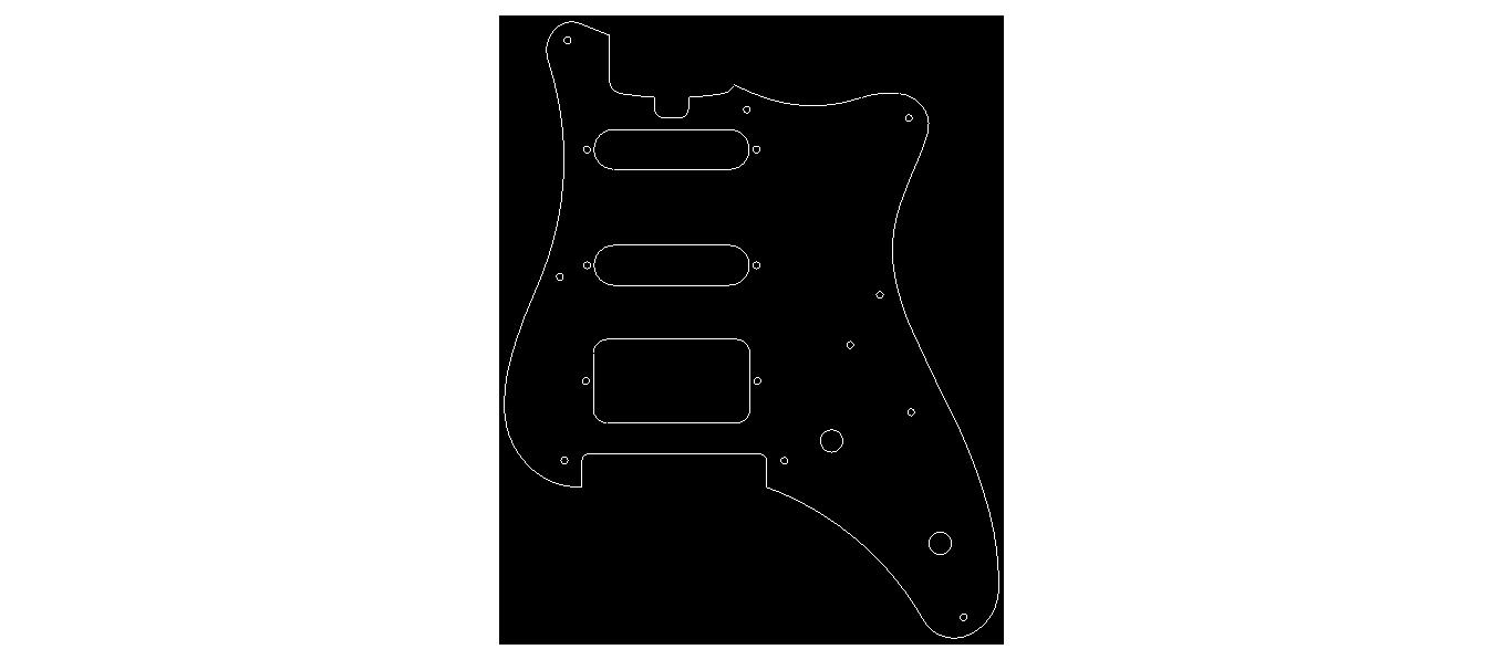 Guitar Pickguard 2 - DXF - Vuldust Creations